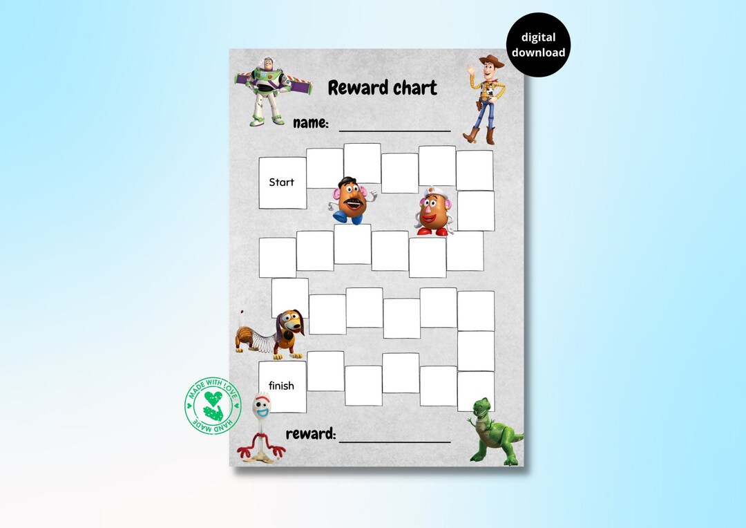 Toy Story Movie Reward Chart for Kids, Behaviour Chart, Habit Tracker ...