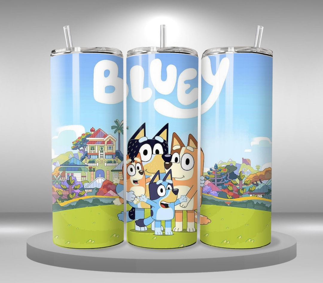 Bluey Tumbler Wrap 20oz Skinny Tumbler, Bluey Family, Digital Download ...
