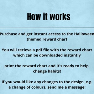 Halloween Reward Chart for Kids Spooky Reward Chart Scary - Etsy