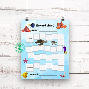 Finding Nemo Movie Reward Chart for Kids, Digital, Printable A4 ...