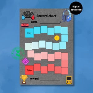 Gaming Reward Chart, Behaviour Tracker, Habit Tracker, Playstation ...