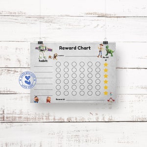 Toy Story Reward Chart for Kids, Woody, Buzz Lightyear, Behaviour Chart ...