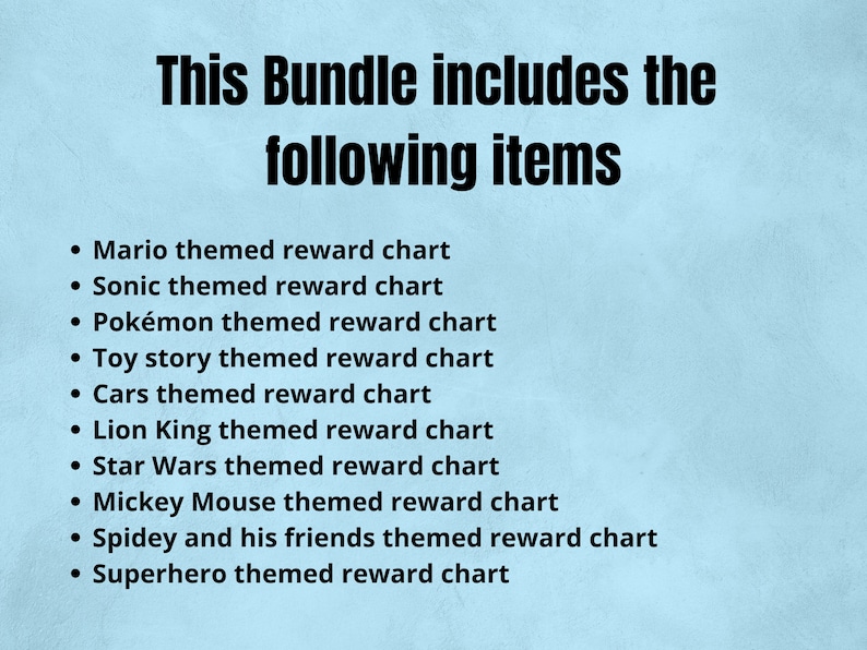 Reward Chart Bundle for Boys, Mario, Sonic, Pokemon, Teacher Reward ...