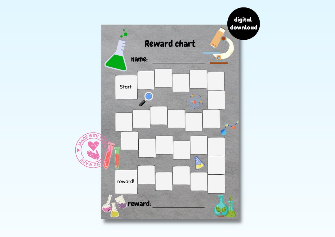 Science Reward Chart for Kids, Behaviour Chart, Experiments, Habit ...