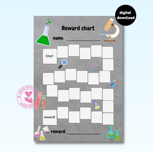 Science Reward Chart for Kids, Behaviour Chart, Experiments, Habit ...
