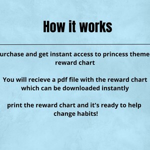 Princess Reward Chart for Kids, Habit Tracker, Behaviour Chart ...
