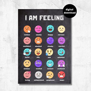 Emotion Tracker, Emoji, Self Help, Printable, Download, Digital - Etsy