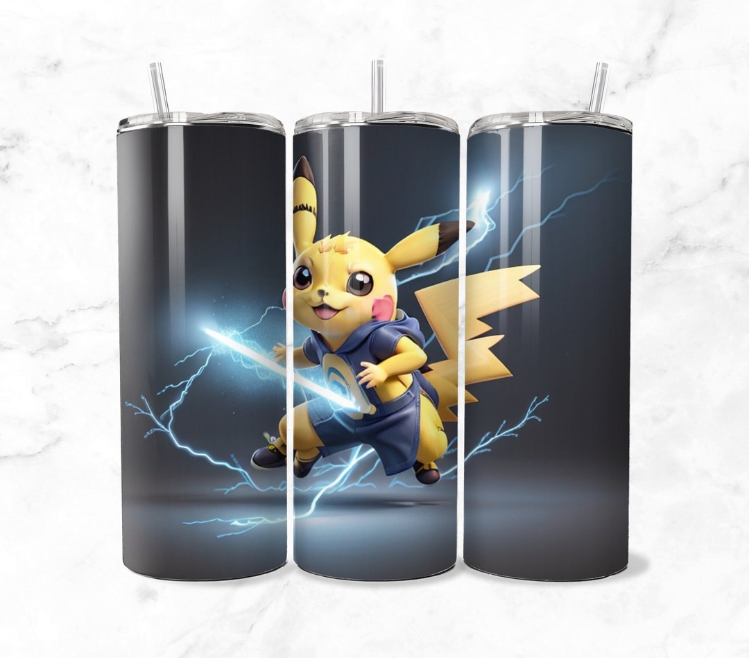 Pikachu Tumbler Wrap 20oz Skinny Tumbler, Digital Download, Pokemon Png ...