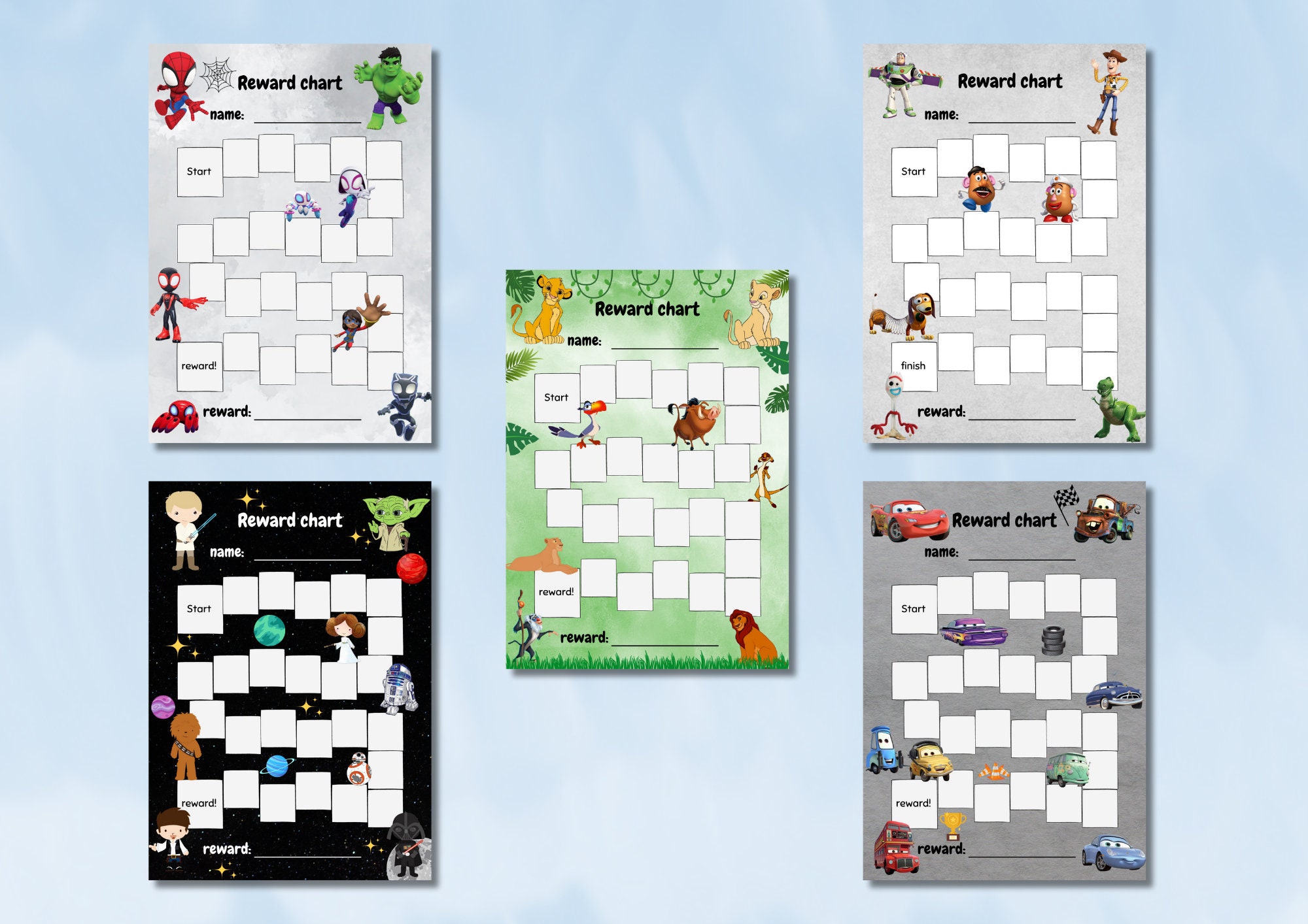 Reward Chart Bundle for Boys, Mario, Sonic, Pokemon, Teacher Reward ...