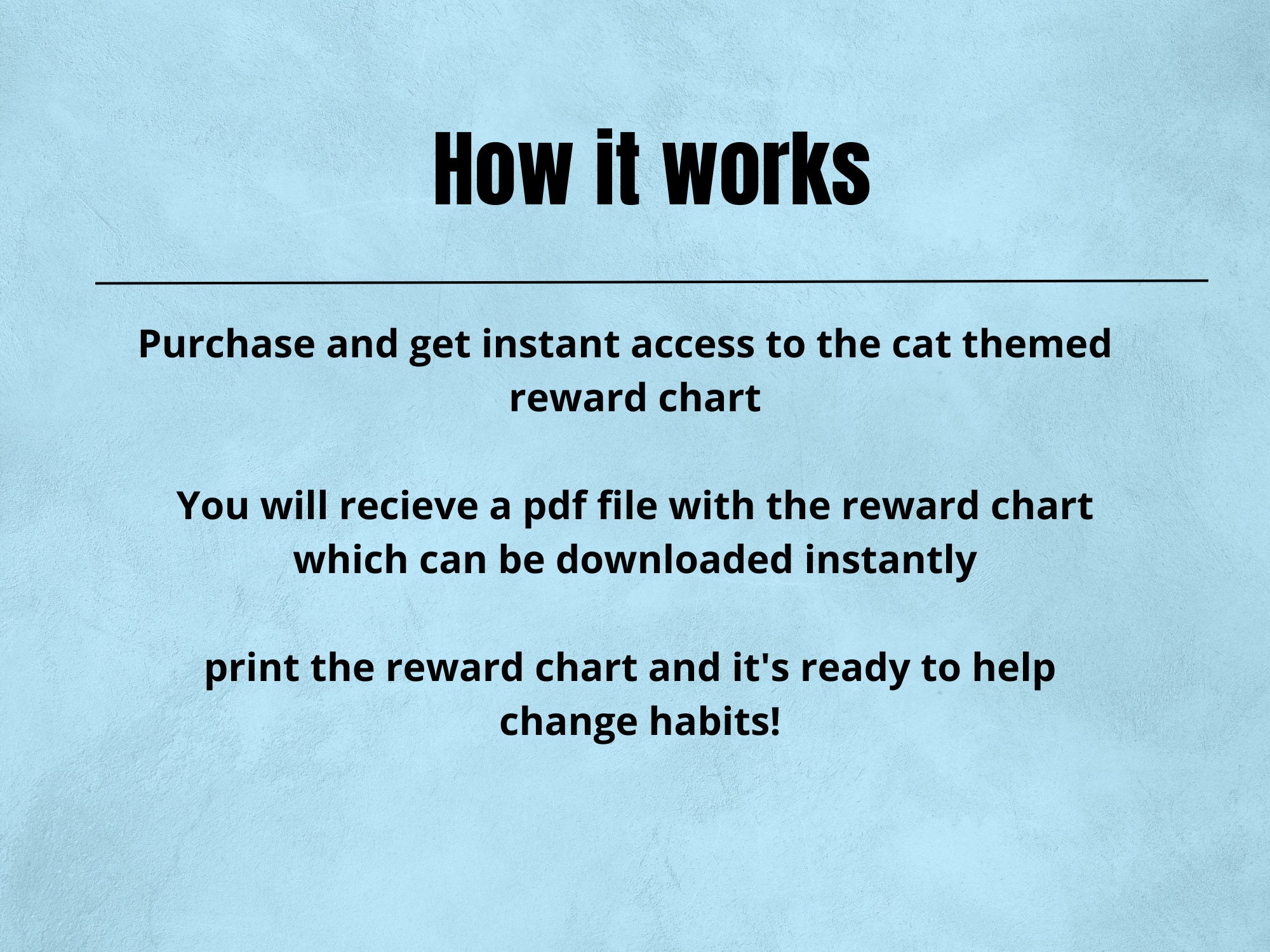 Cat Themed Reward Chart for Kids, Behavior Chart, Habit Tracker ...
