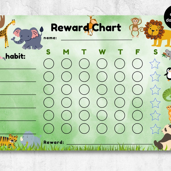 Panda Reward Chart - Etsy