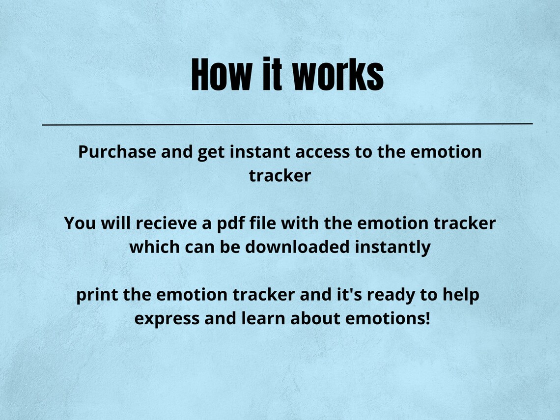 Emotion Tracker, Emoji, Self Help, Printable, Download, Digital - Etsy