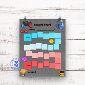 Gaming Reward Chart, Behaviour Tracker, Habit Tracker, Playstation ...