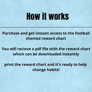 Football Reward Chart for Kids, Soccer, Habit Tracker, Behaviour ...