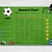 Football Reward Chart for Kids, Soccer, Habit Tracker, Behaviour ...