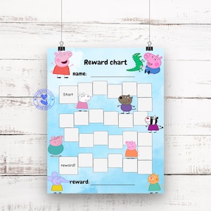 Peppa Pig Reward Chart for Kids, Behaviour Chart, Habit Tracker ...