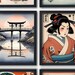 Ukiyo-e Mix, Japanese Artwork Style Bundle, Set of 25, Digital Art ...