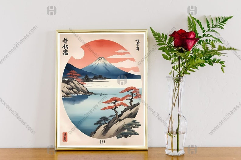 Ukiyo-e Mix, Japanese Artwork Style Bundle, Set of 25, Digital Art ...