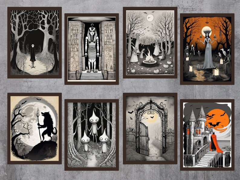 Halloween Creepy Printables 80 Mega Bundle Eery Vintage - Etsy