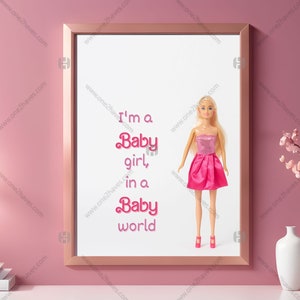 Barbie Themed Girl Power Poster Set of 12, Girls Bedroom Wall Decor ...