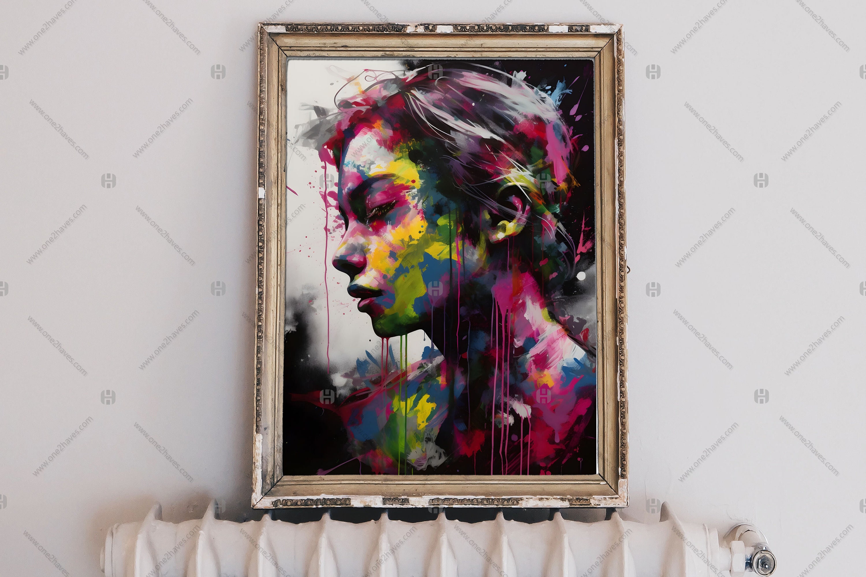 Grafitti Expression Fantasy Digital Art Set Trendy Wall - Etsy