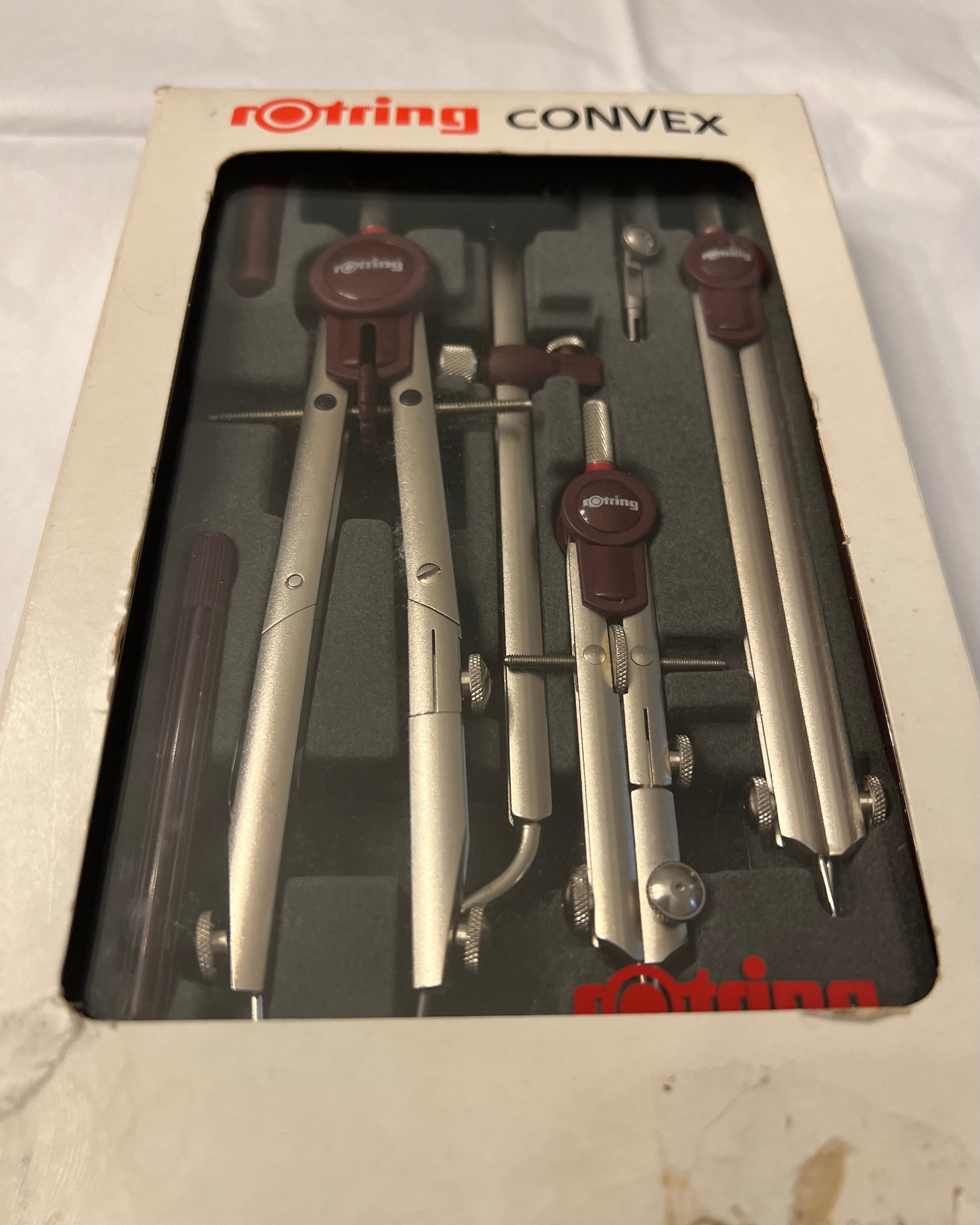 Vintage Rotring Convex Compass Set, 7 Piece, Made in Germany With ...