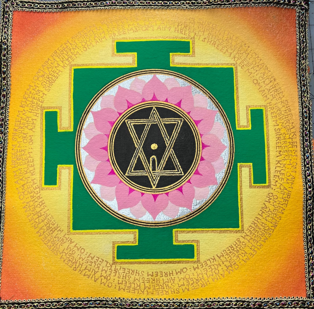 Tripura Sundari Yantra Original Painting - Etsy