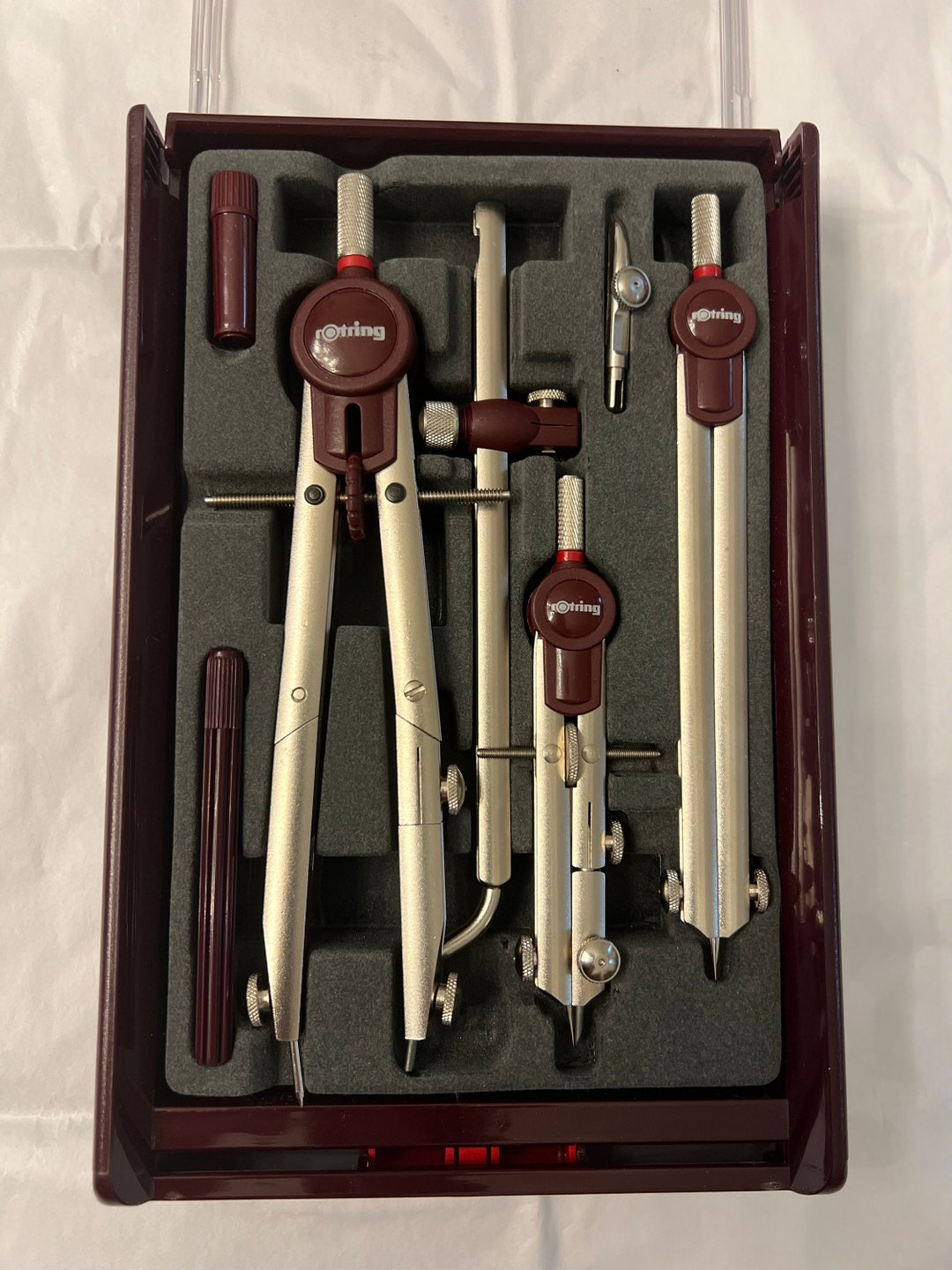 Vintage Rotring Convex Compass Set, 7 Piece, Made in Germany With ...