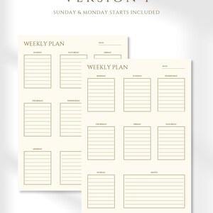 Weekly Planner Printable, Weekly Schedule, Weekly Life Organizer ...