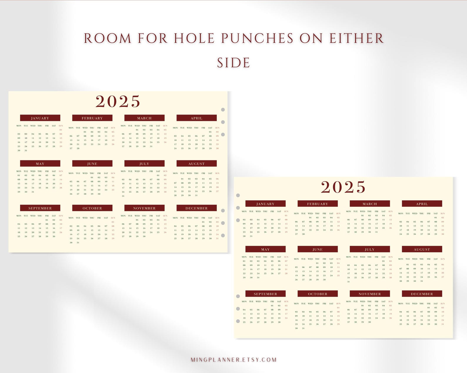 Digital 2025 Calendar Templates | Digital Editable Calendar | 2025 ...