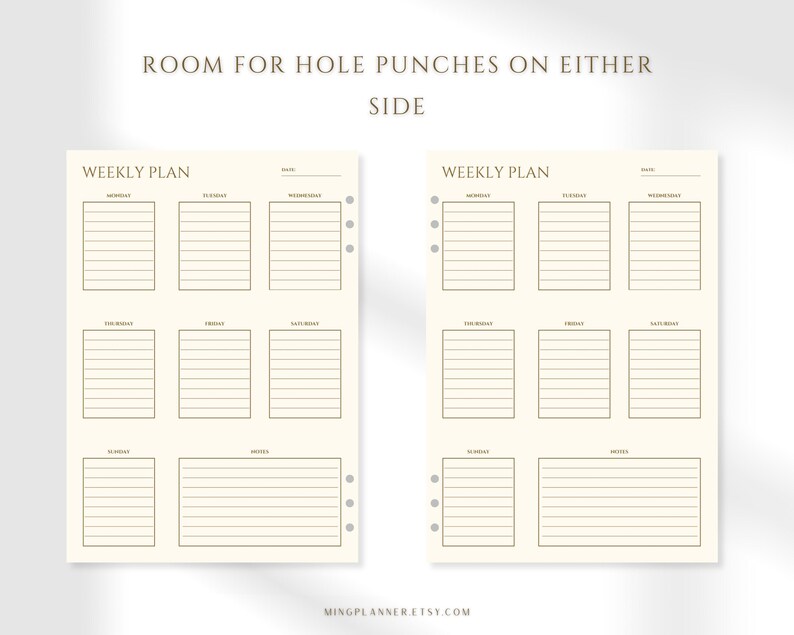 Weekly Planner Printable, Weekly Schedule, Weekly Life Organizer ...