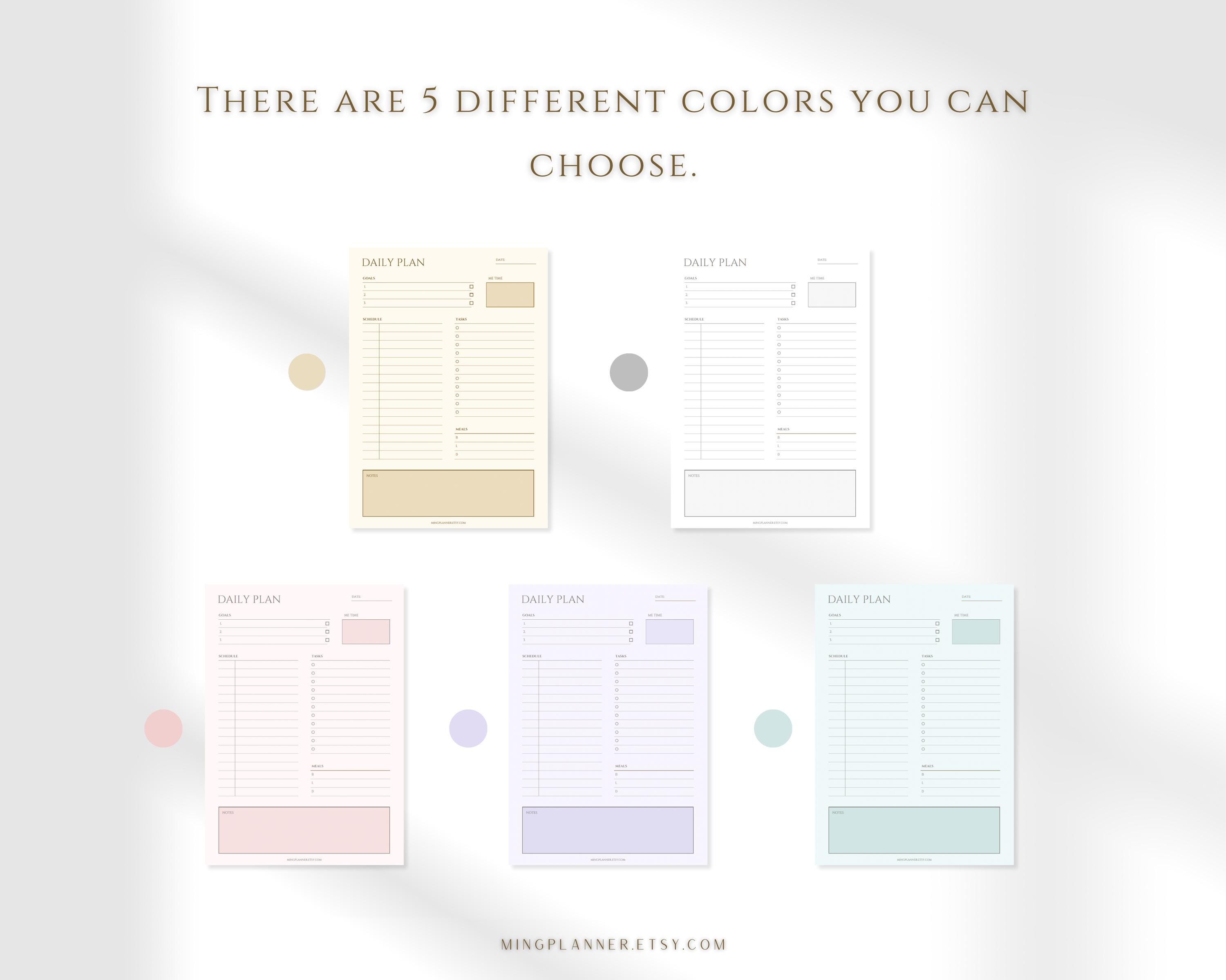 Daily Planner Printable, Daily Schedule, Printable to Do List, Undated ...