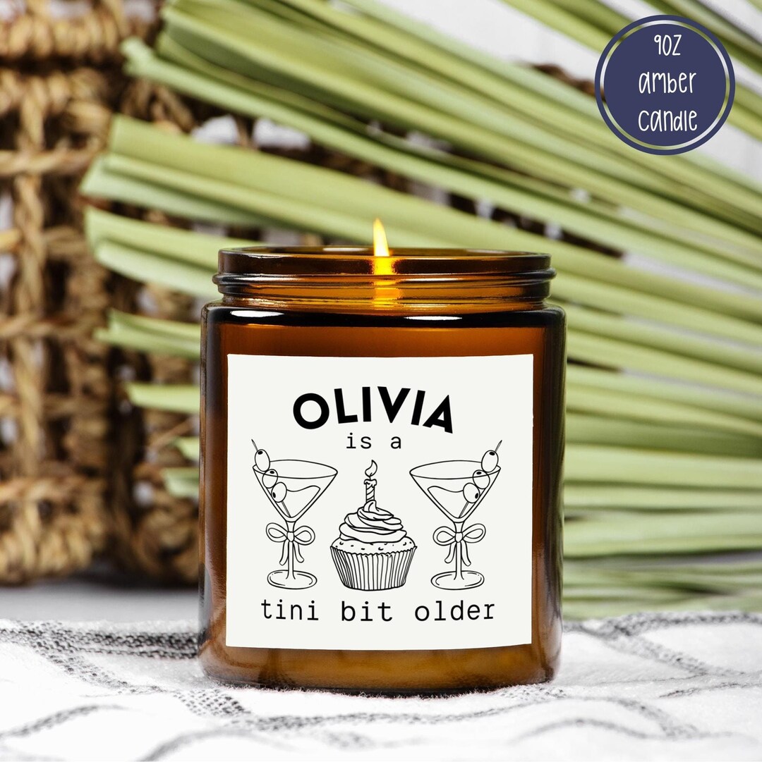 Tini Bit Older Candle, Martini Themed Birthday Decor or Favor, Funny ...