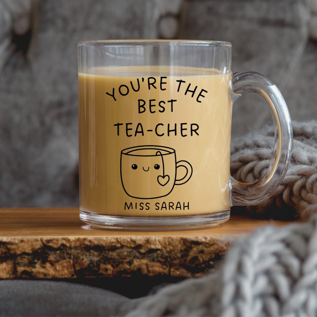 Custom Best Tea-cher Mug, Teacher Thank You Appreciation Personalized Name Gift - Etsy