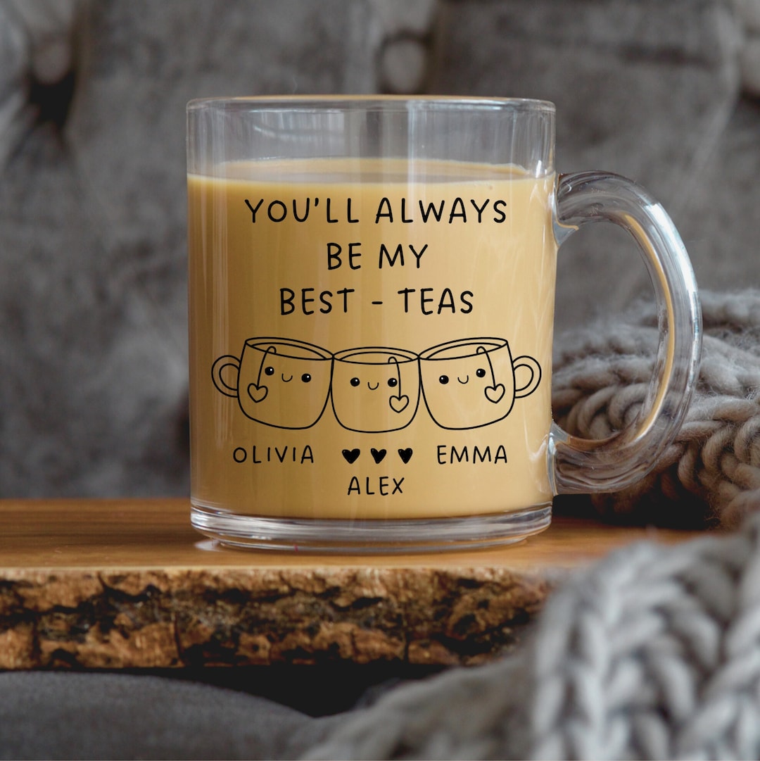 3 Best Friends Personalized Mug Gift, Custom Besties Mug, Friendship ...