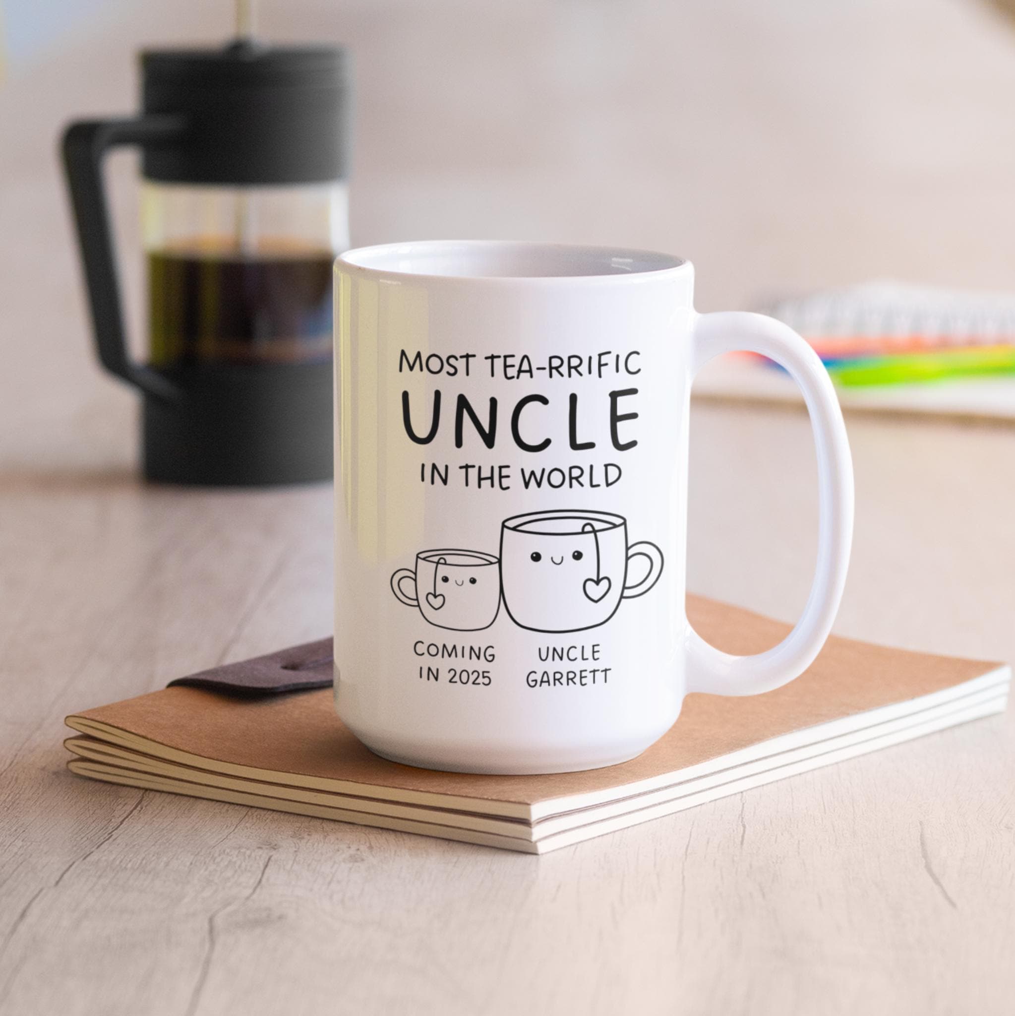 Uncle Mug Gift, Tea-rrific Uncle Tio Personalized Mug, Funny Best ...