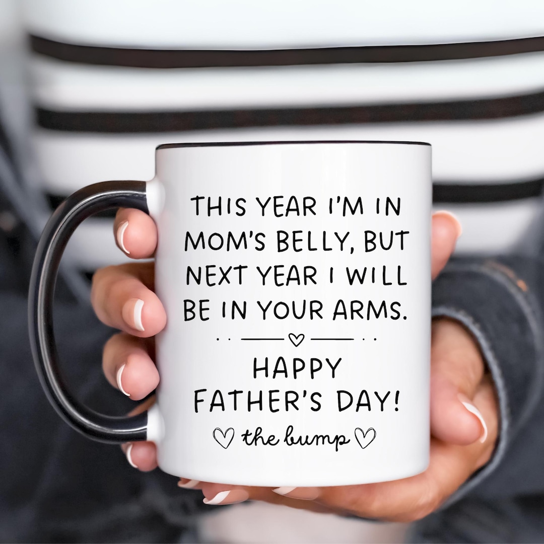 Fathers Day From the Bump Gift, New Dad Gift, Expecting Daddy to Be Mug ...
