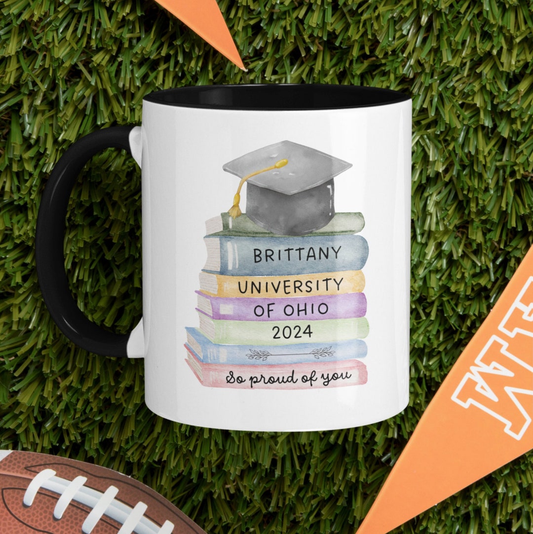 Personalized Graduate Mug Gift, Custom Graduation 2024, Book Lover ...