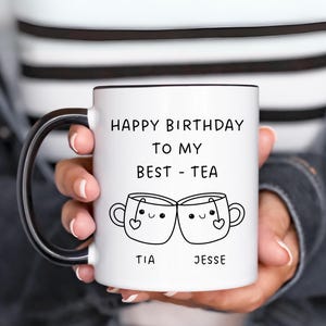 Best-tea Birthday, Custom Bestie Mug, Personalized Best Friend Coffee ...