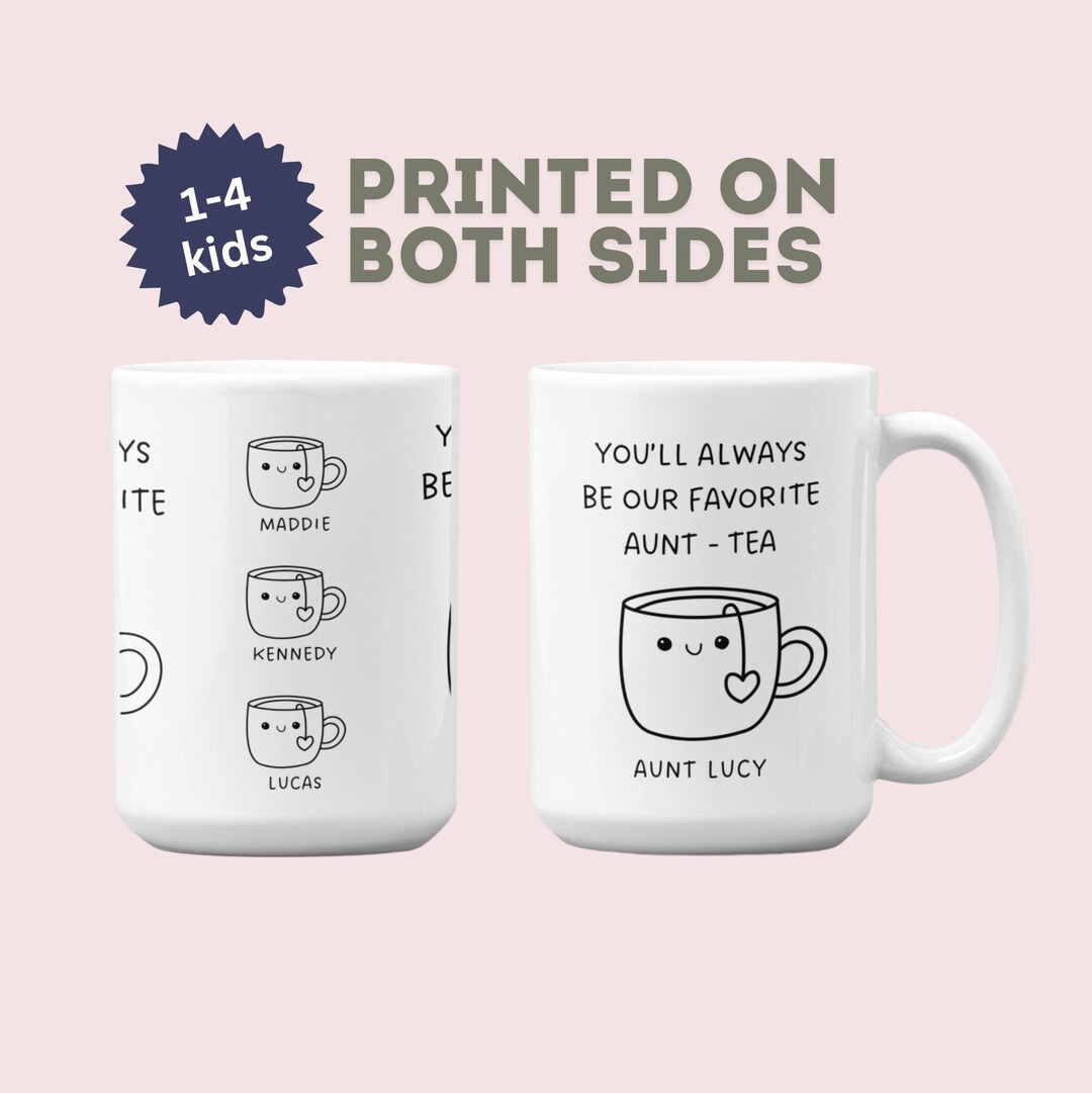 Aunty Gift for Our Favorite Aunt-tea Mug, Personalized Auntie Gift From ...