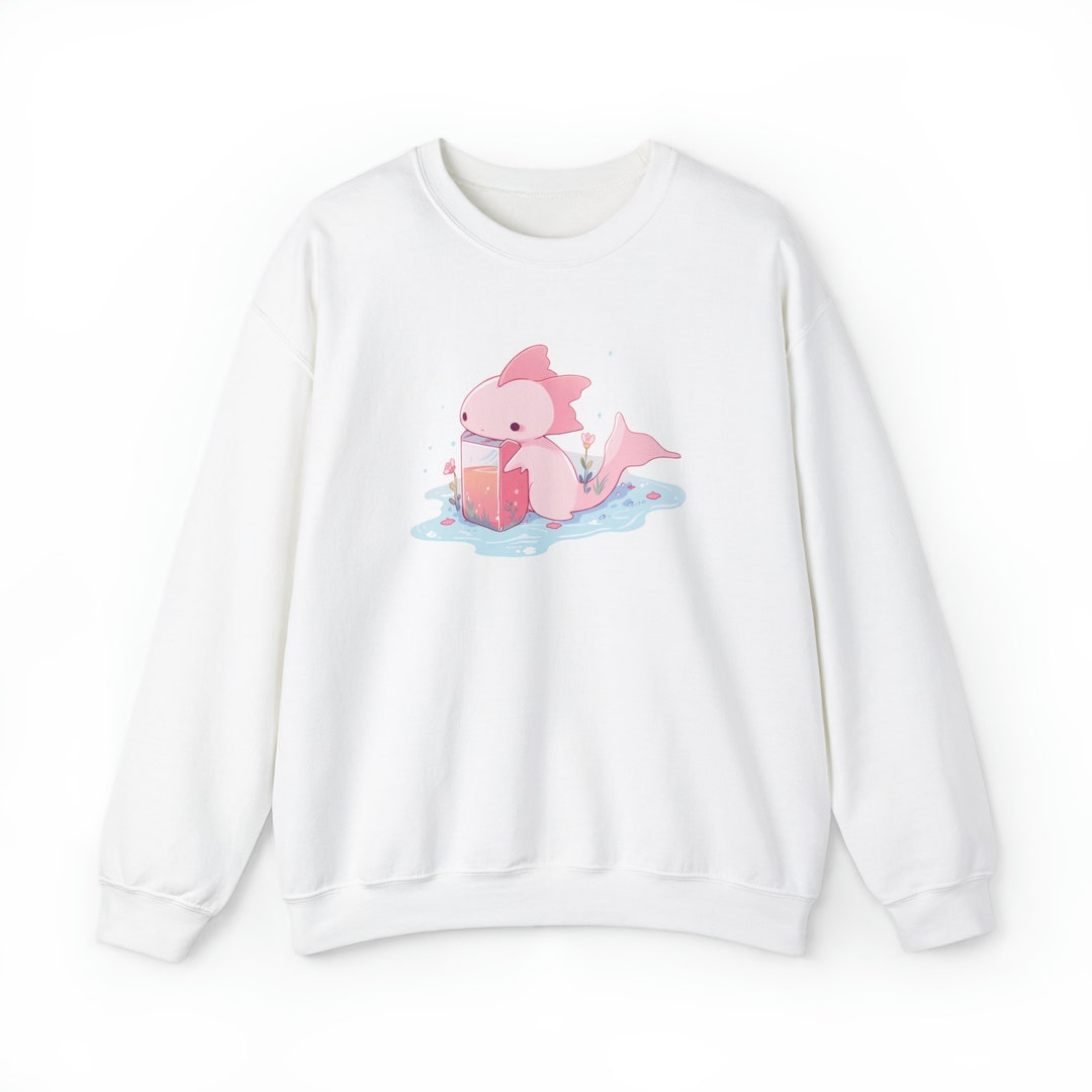 Cute Axolotl Sweatshirt Marine Axolotl Gifts Cozy - Etsy