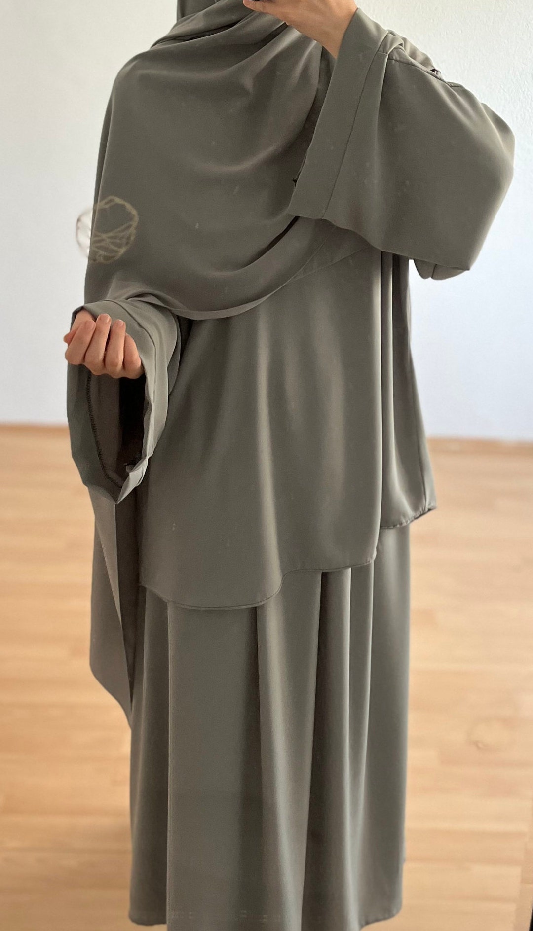 Abaya Kaftan, Set Abaya, Hijab , Modest Set, Abaya, for Muslim Woman ...