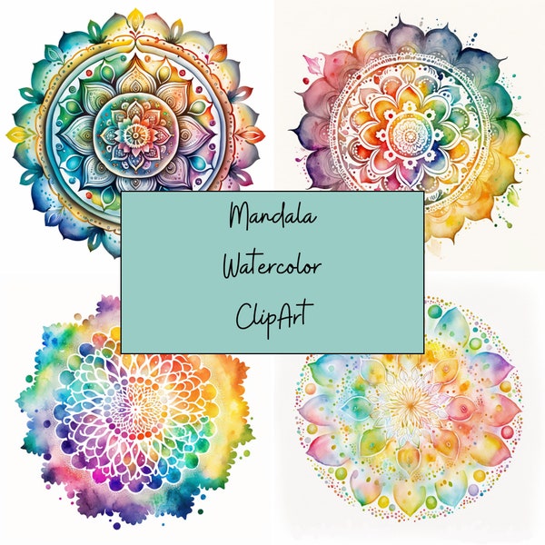 Watercolor Mandala - Etsy