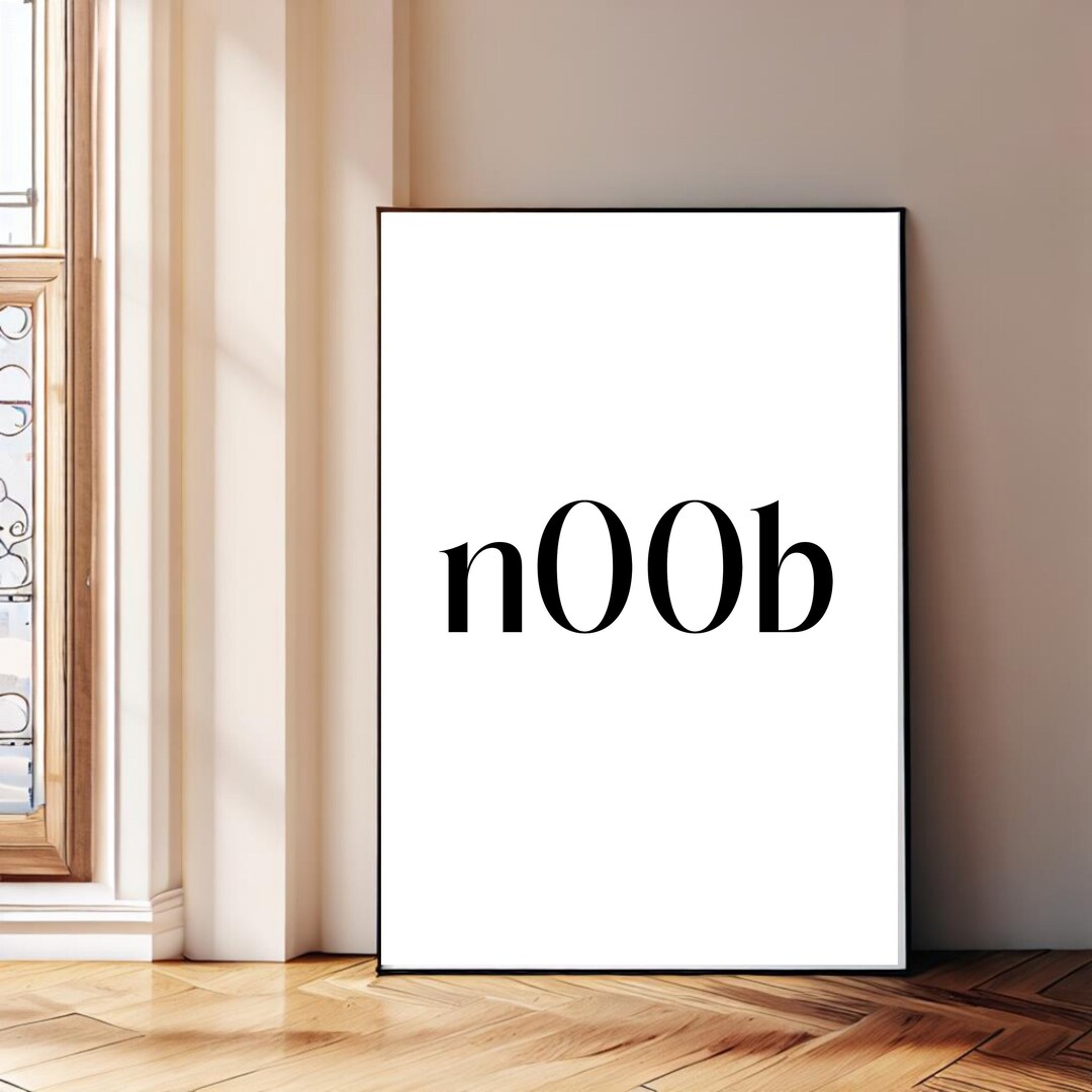 Noob Poster Gaming Print Y2k Poster Gaming Wall Art Y2k Room - Etsy