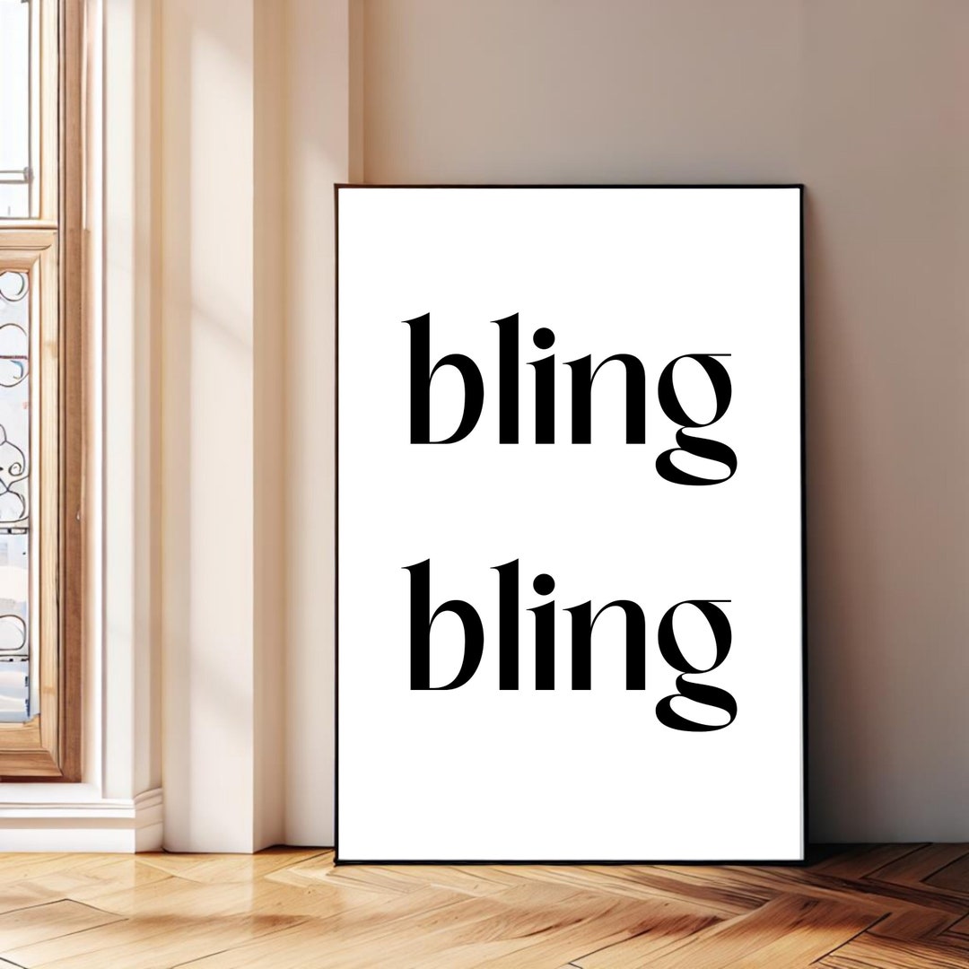 Bling Bling Poster Y2k Poster Girly Wall Art Aesthetic Wall - Etsy