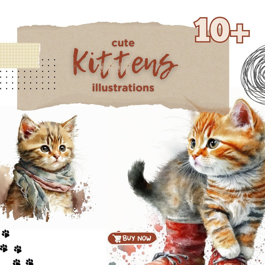 Ai Midjourney Prompt Cute Cat, Kittens, Clipart Prompt, Cute Cat Prompt ...