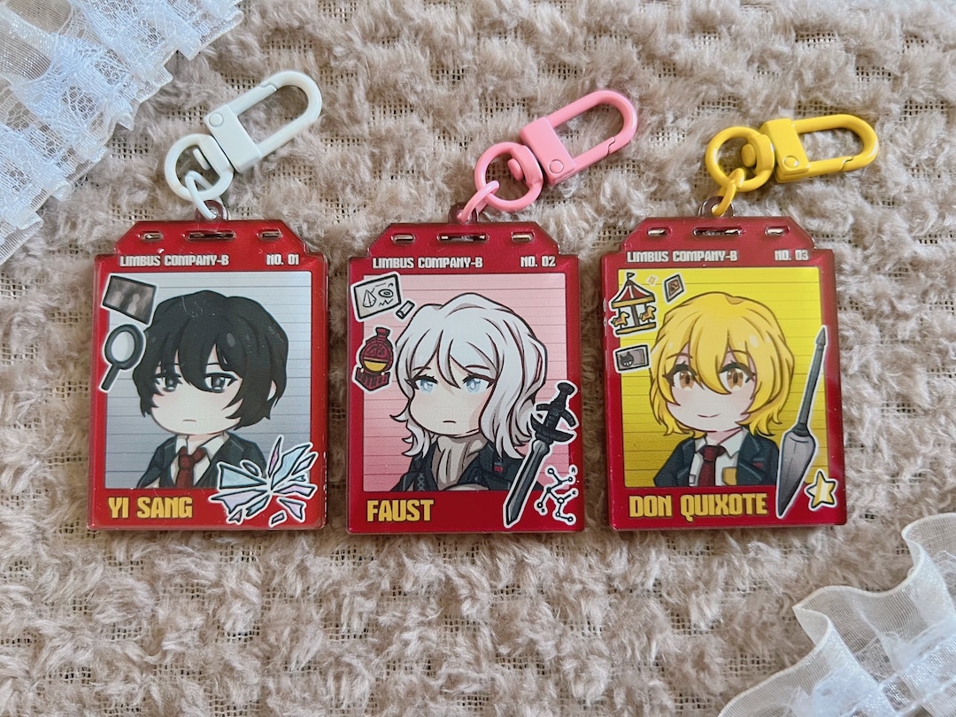 Limbus Company ID Tag Acrylic Charms - Etsy