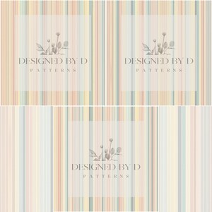 Soft Pastel Pink Stripes Seamless Pattern Set Digital Paper Bundle ...