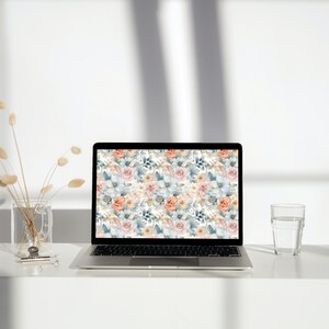 Pastel Roses & Flowers Seamless Pattern Bundle Floral Watercolor ...