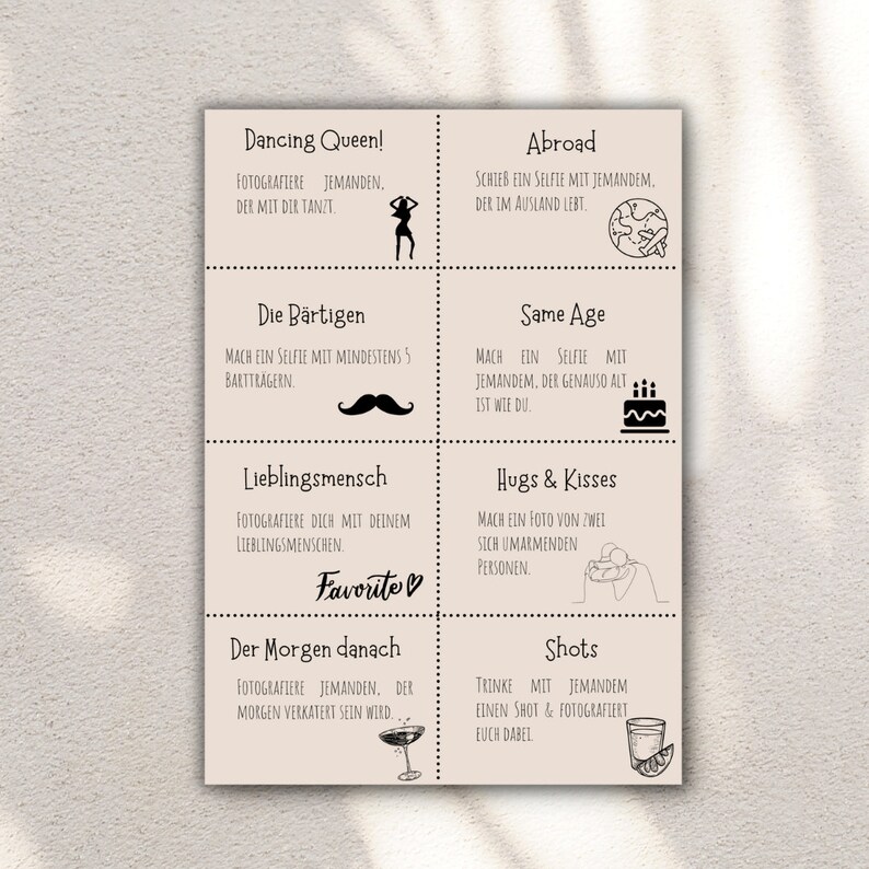 JGA Photo Tasks, Photo Challenge JGA, Hen Party Games, JGA Game to ...